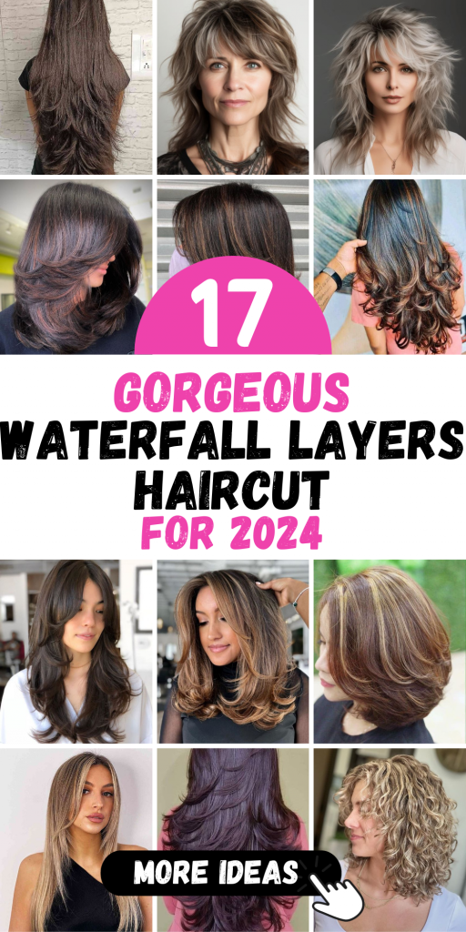 2024's Top 17 Waterfall Layers Haircuts for All Hair Types - Trendy & Chic
