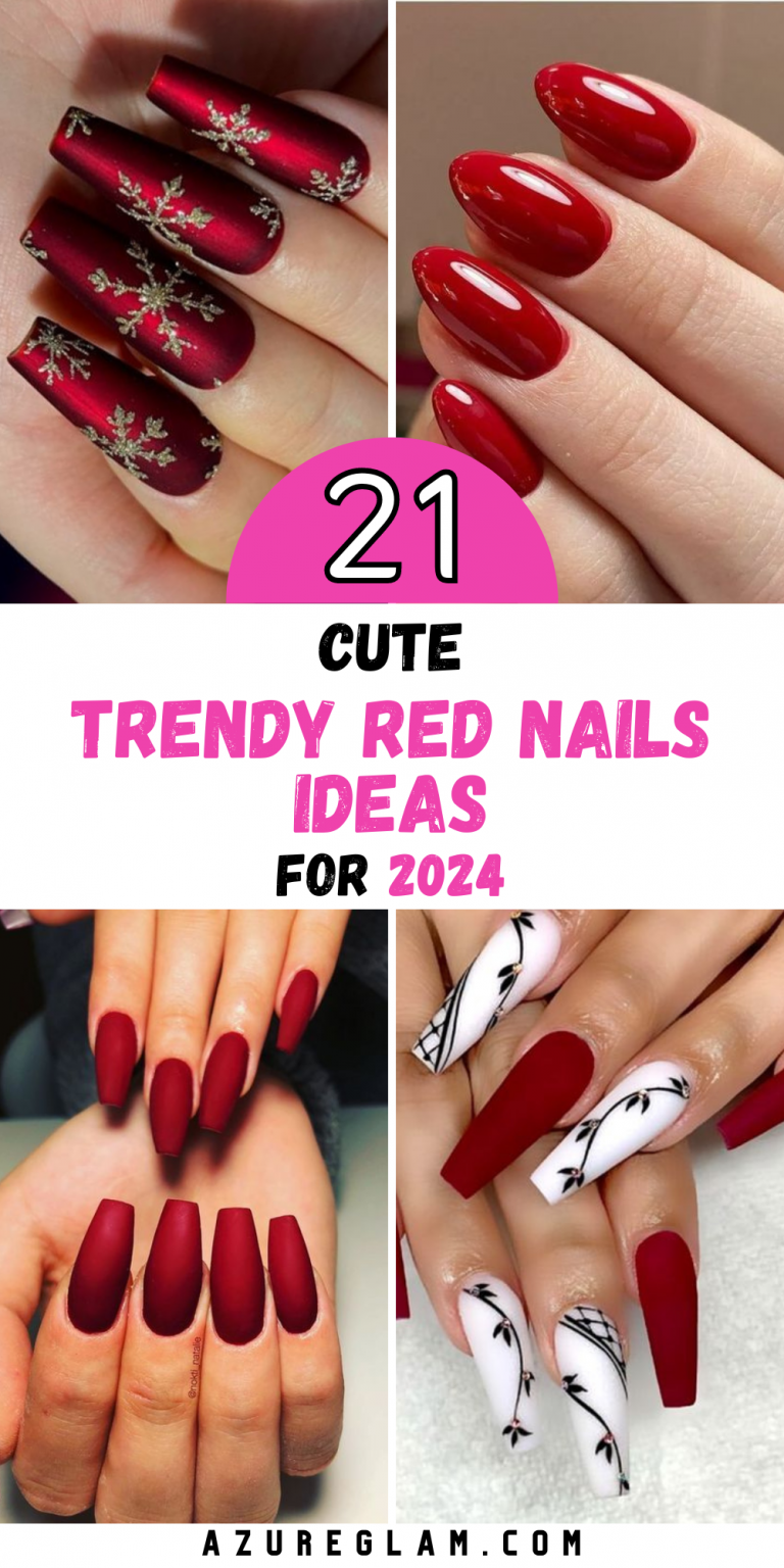 Top 21 Red Nails Trends for 2024: Unique Designs, Shapes, and Styles ...