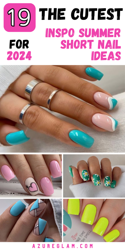 Summer 2024 Nail Trends: Top 19 Short Nail Designs for Vibrant Seasonal ...