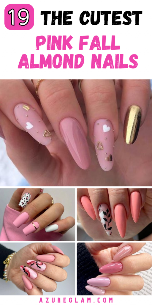 19 Pink Fall Almond Nails Ideas 2024 with Classy, Cute, Simple Design ...