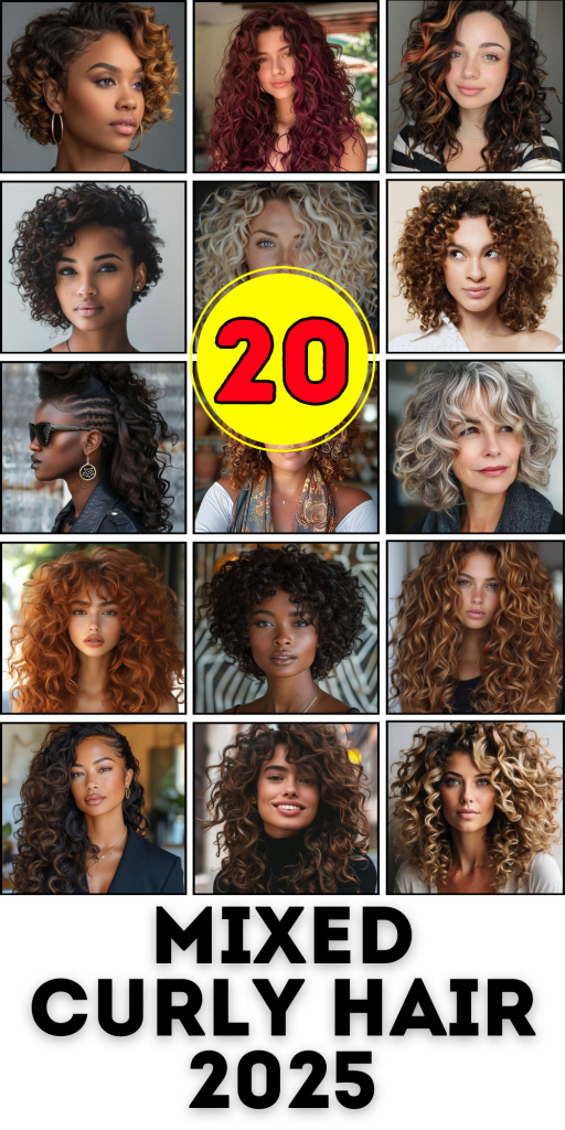 Mixed Curly Hair 2025: 20 Ideas For Women Including Easy Styles For ...