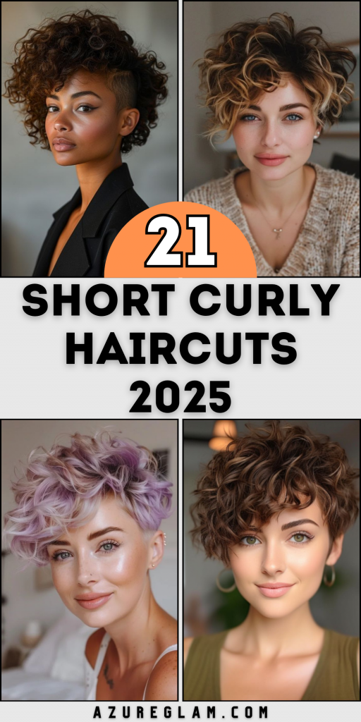21 Short Curly Haircuts 2025 For Oval, Square And Round Faces With ...