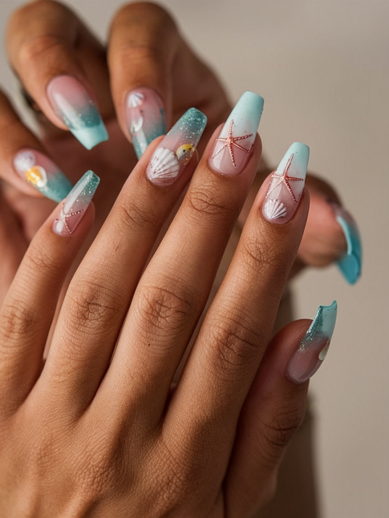 21 Beach Nails Ideas 2025 For Vacation Ocean Lovers With Trendy Classy 21 Beach Nails Ideas 2025 For Vacation Ocean Lovers With Trendy Classy