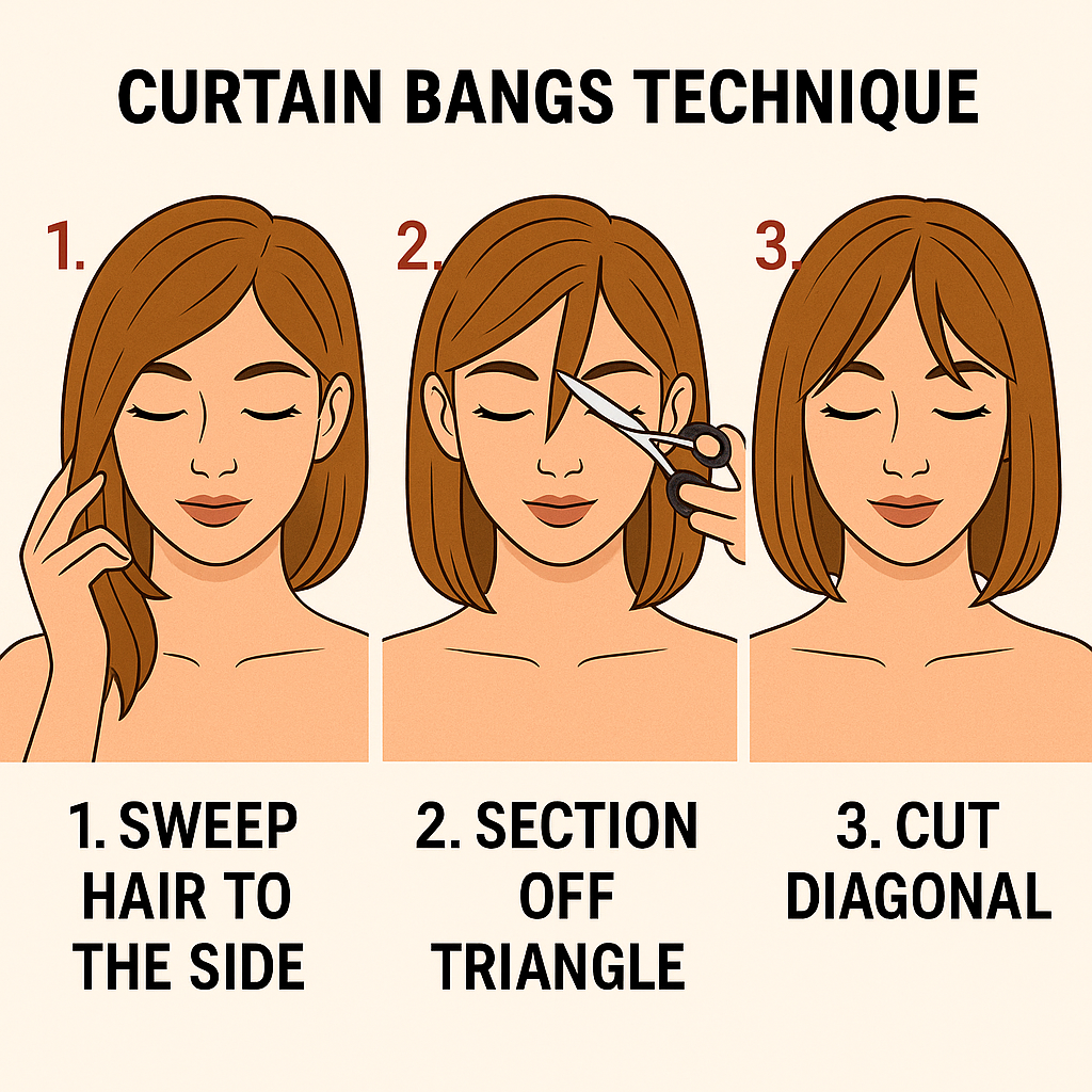 7 Easy Ways to Cut Bangs at Home: Step by Step Tutorial for Curly ...
